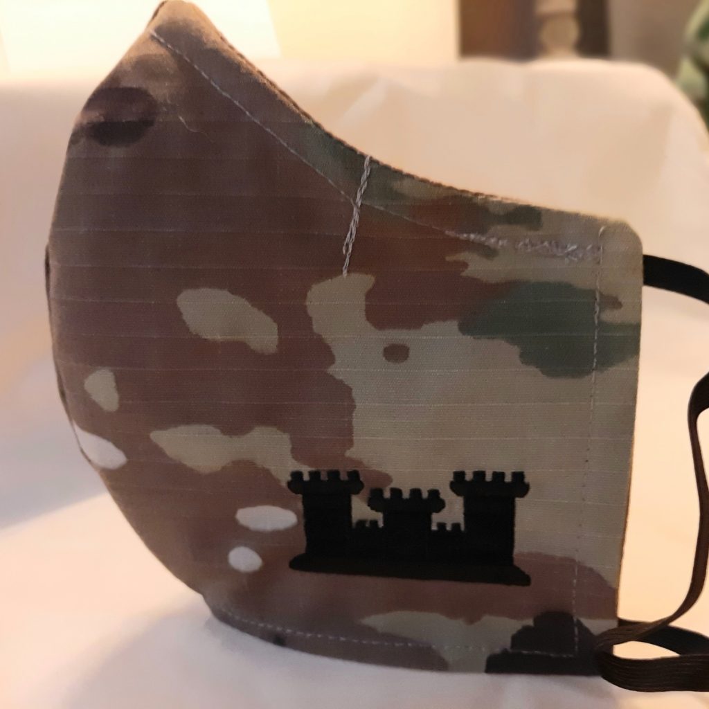 US ARMY OCP/SCORPION FACE MASK EMBROIDERED ENGINEER CASTLE - Name Tape ...