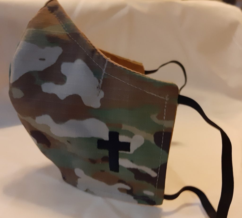 US ARMY OCP/SCORPION FACE MASK EMBROIDERED CHAPLAIN CROSS - Name Tape ...