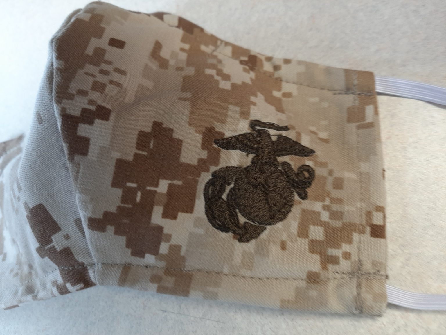 USMC DESERT DIGITAL FACE MASK WITH EMBROIDERED EGA - Name Tape Factory