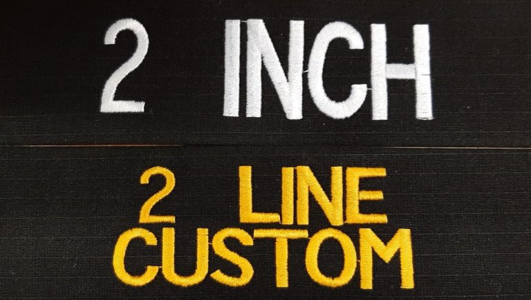 2 Inch 2 Line Custom Name Tape With Hook Fastener - Name Tape Factory